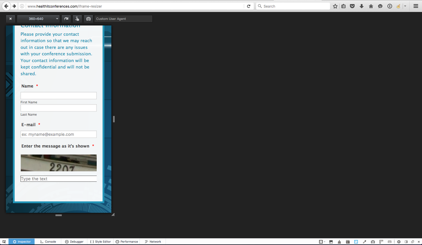 Iframe Embedded Form Is Not Displaying In Full